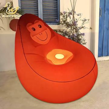 Quality LC Chimpanzee Animal Design Inflatable Collapsible Lounge Blow up Couch Chair for sale