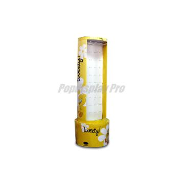 Rigid Recyclable Cardboard Merchandising Displays Round Base With 40 Hooks