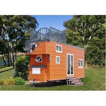 Quality Light Steel Frame Prefab Tiny House On Wheels With Small Terrace For Sale And for sale