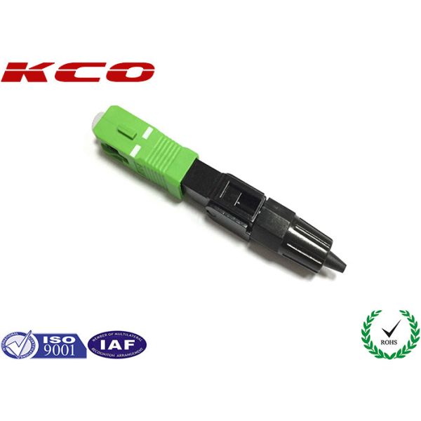 Quality Green Optics Fiber Fast Connector Single Mode SC / APC Type Easy Assembling for sale