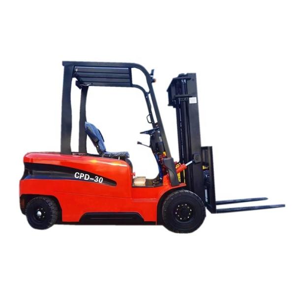Quality 600Ah Battery Electric Forklift 3 Ton Triple Stage Mast 48V Battery Voltage for sale