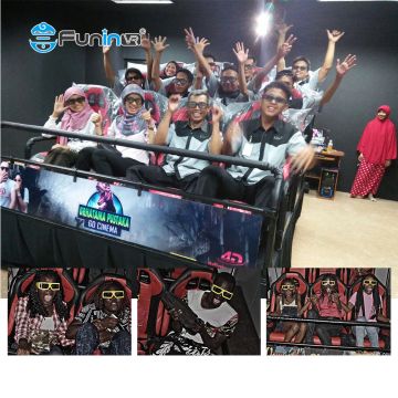 Quality 24 Chairs 7D Movie Theater 3D Screen For Interactive Motion Race Simulator for sale