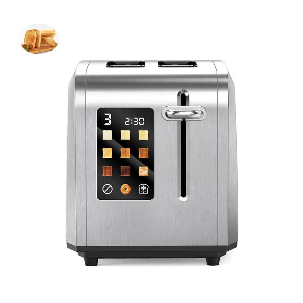 Quality New product 900w 2 slice stain steel toaster with touch panel for sale
