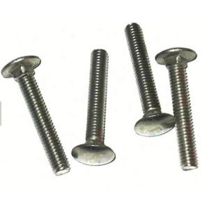 Quality Square Neck Round Head Bolt M3 - M72 With Plain / Black / Zinc Plated Surface for sale