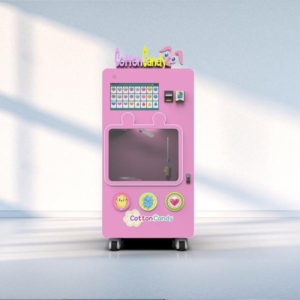 Quality ROHS CE Robot Cotton Candy Vending Machine Multiple Color Fully Automatic for sale
