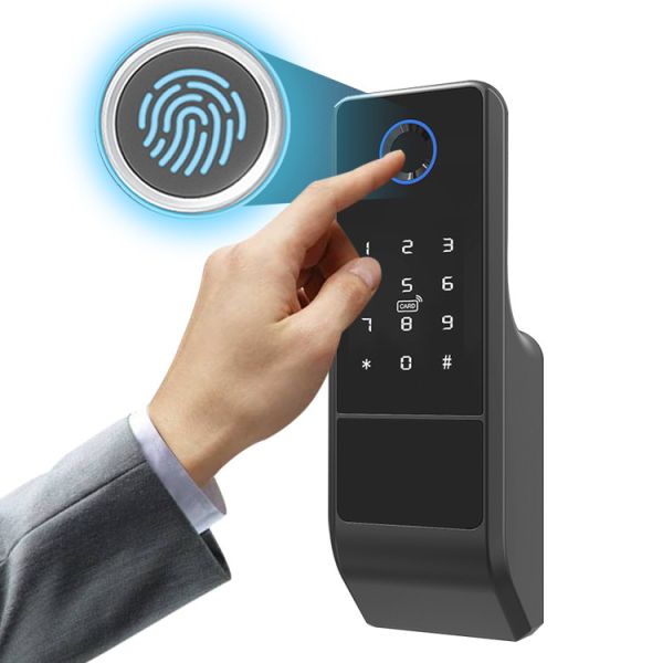 Quality Smart Tuya Wifi Lock Mobile Control Fingerprint RFID Open Flat Home Lock for sale