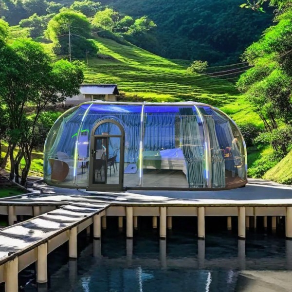 Quality China Sound Proof PC Dome Tent Polycarbonate Dome Room Star Capsule For Hotel Supplies for sale