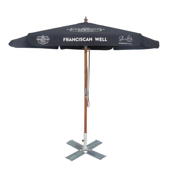 Quality Stable Structure Wooden Umbrella with Pongee Panel Material and 2.5m Open for sale