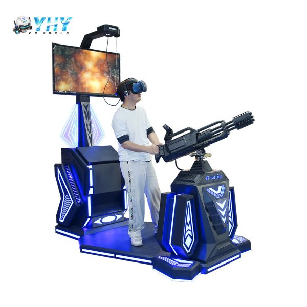 Quality YHY-01.097 VR Gatling HTC VR Headset 42 inch Screen Shooting Machine Gun Simulator for sale