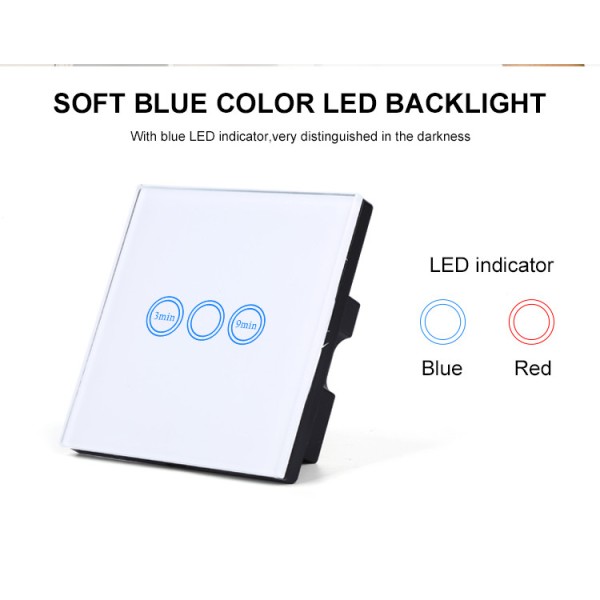 Quality Smart Home Uk Standard Timer Touch Smart Wall Switch Time Control Lamp Light for sale