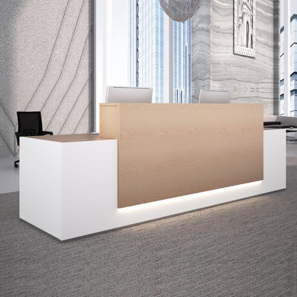 Quality Wooden Modern Front Desk Salon Furniture Beauty Salon Reception Desk for sale