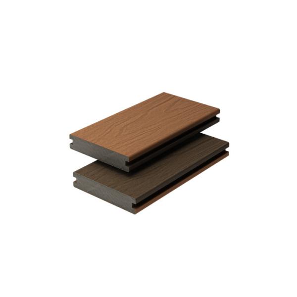 Quality 142 X 22 Co Extruded Capped Composite Deck Boards Hollow Plastic Decking Boards for sale