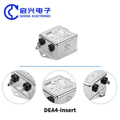 Quality DEA4 Single Phase AC Power Supply EMI Filter 220VAC 3A/6A/10A/20A Good for sale