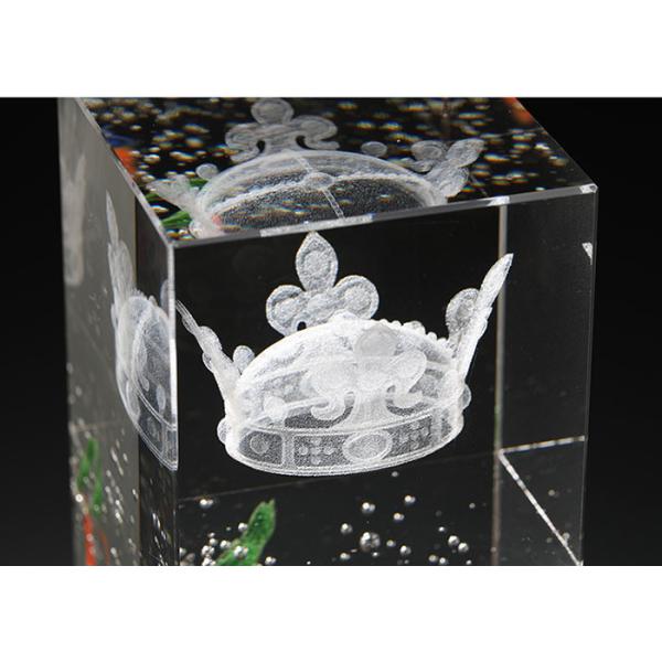 Quality Durable K9 Crystal Trophy Cup Custom Engraving Logo / Texts Solid Structure for sale