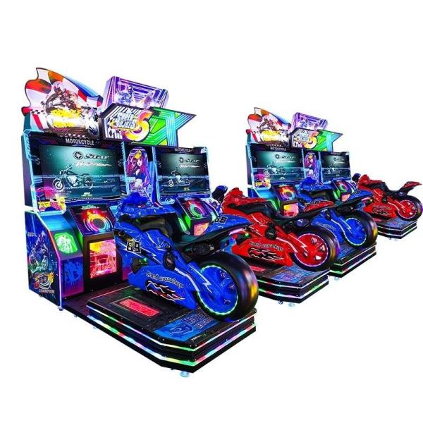 Quality 2 Players Motorcycle Racing Arcade Machine 250W Arcade Entertainment Equipment for sale