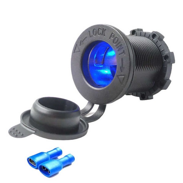 Quality 12-24Volt Waterproof Truck Cigarette Lighter Socket Cigarette Lighter Power for sale