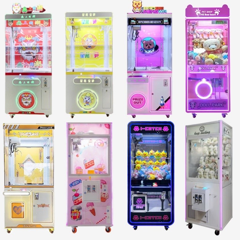 Quality 110V/220V/230V Amusement Park Arcade Plush Doll Claw Machine Toy Claw Crane Game for sale