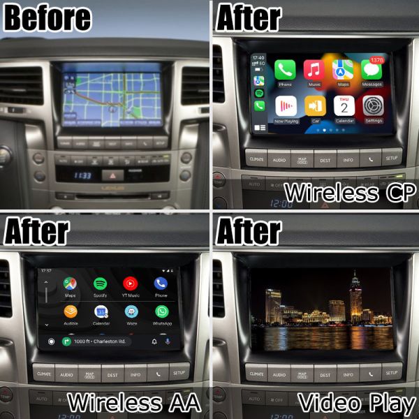 Quality Lexus LX570 wireless Carplay Android auto OEM style upgrade interface box for sale