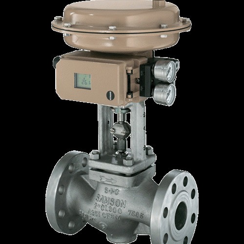 Quality Samson 3241 control valve and 3271-750 square centimeter pneumatic actuator with 3730-4 valve positioner for sale