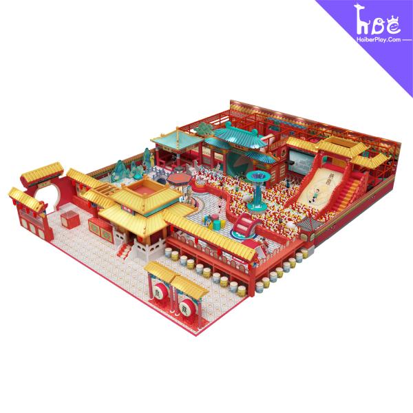 Quality Jungle Theme Indoor Playground for Kids 2-12 Years with Slides and Ball Pit for sale