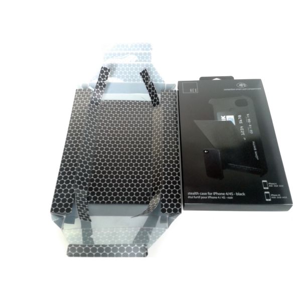 Quality Custom Blister Plastic Drawer Packaging,Black PVC with Spot UV Packaging Boxes for sale