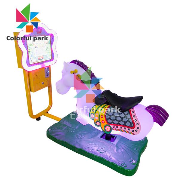 Quality Coin Operated Horse Racing Arcade Machine 220V PVC Material For Theme Park for sale