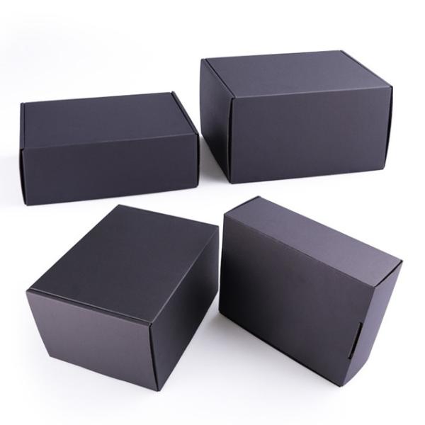 Quality Black Custom Flat Shipping Mailer Boxes With Custom Design for sale