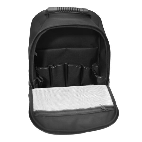 Quality Oxford Backpack Tool Bag Black Multi Pocket Tool Bag With Waist Bag for sale