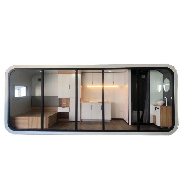 Quality Modern Style Single Apartment Glass Sunshine Room Apple Cabin for sale