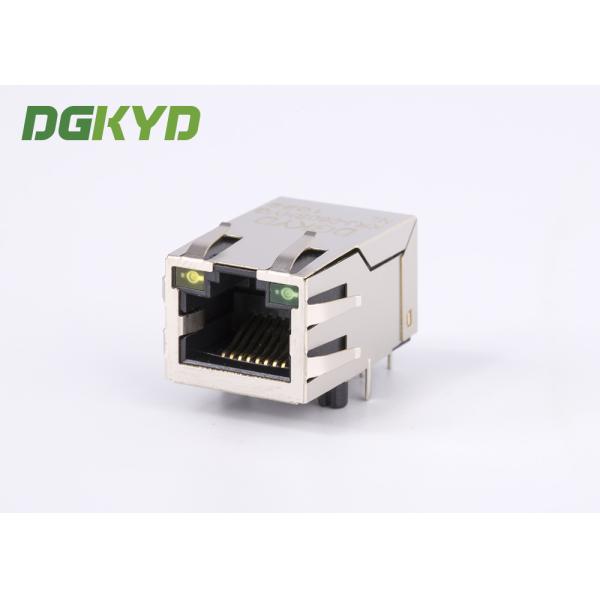 Quality Single Port Tab Up 100 BASE Magnetic RJ45 Jack Module With LEDS for sale