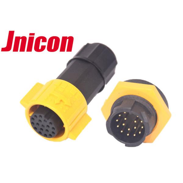 Quality 5A Multi Pin Connectors Waterproof , 16 Pin Waterproof Connector M19 Push Lock Cable To Board for sale