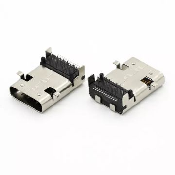 Quality Copper Alloy USB Female Connector SMT Type 24Pin USB 3.1 C Socket for sale