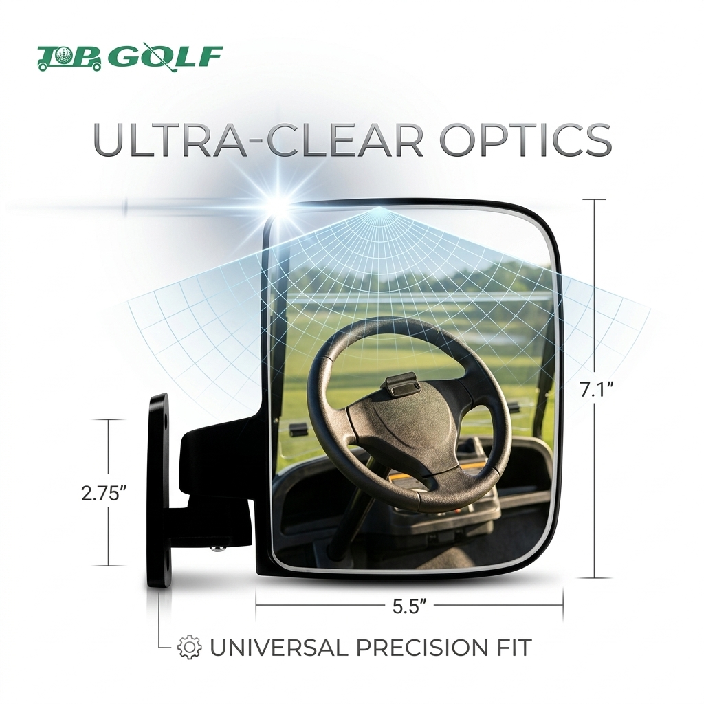 Quality Electric Golf Cart Side Mirrors Golf Buggy Accessories For Club Car Ezgo And Yamaha for sale