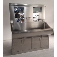 Quality Touchless Surgical Hand Washing Station With Auto Soap, Mirror & Illumination for sale
