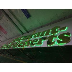 Quality Restaurant Led Backlit Letter Sign M4 Screw Mount Reverse Channel Letters for sale