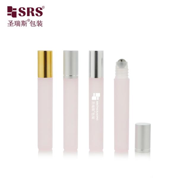 Quality 8ml Translucent Pink Semi-Transparent PP Plastic Eye Gel Roller Bottle Roll On for sale