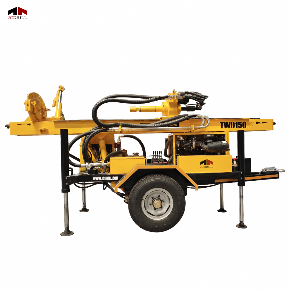 Quality TWD150 Towable Trailer Hydraulic Water Well Drilling Rig for sale