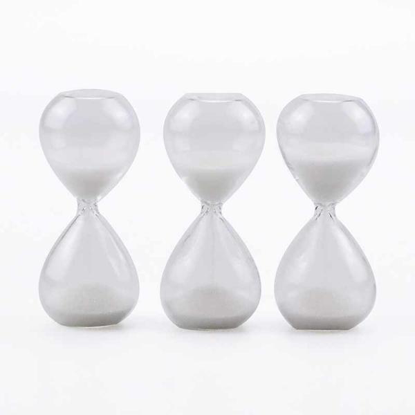 Quality White Mini Hourglass Sand Timer 1 Minutes Shower Timer Hourglass for sale