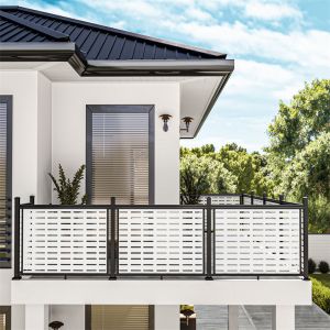 Quality White Security Aluminum Balustrade XY-PF034 for Balcony and Deck for sale