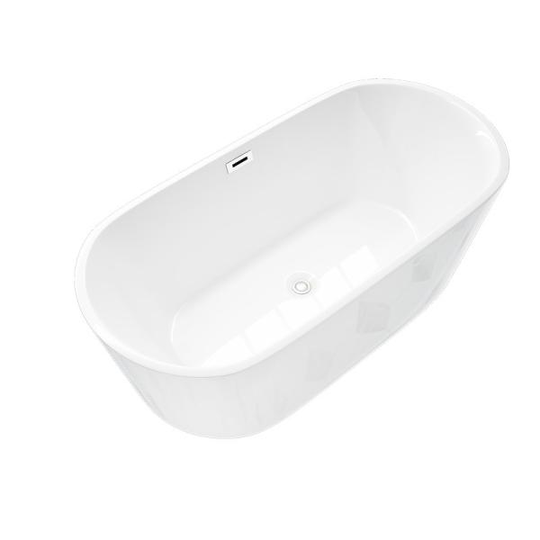 Quality ASTM Non Slip Classic Oval Shape Acrylic Freestanding Bathtub for sale
