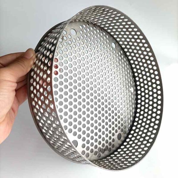Quality Round Seive 304 Stainless Steel Mesh Basket Strainer Filter Mesh Perforated for sale