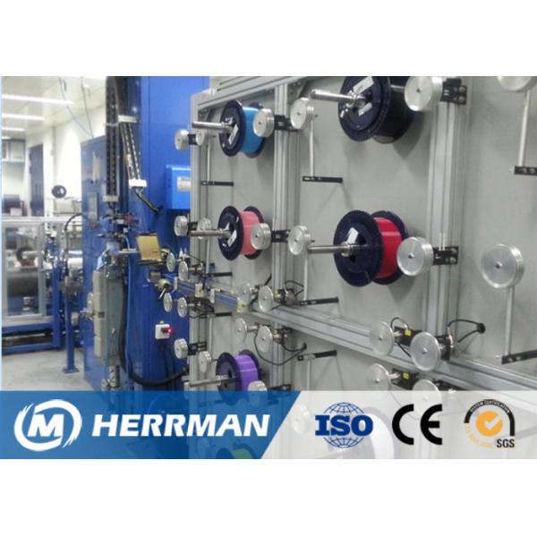 Quality 0.4～1N Pay - Off Tension RIBBON Fiber Optic Cable Production Line 7m Length for sale