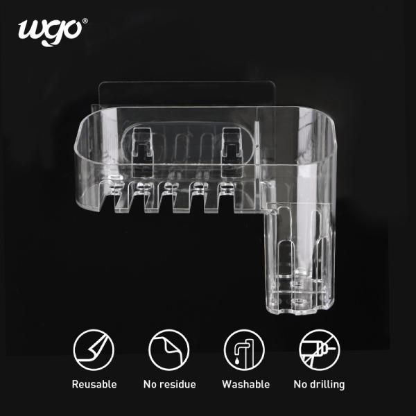 Quality Wall Suction Clear Toothbrush Cup Holder 180mm Wide ISO9001 Approved for sale