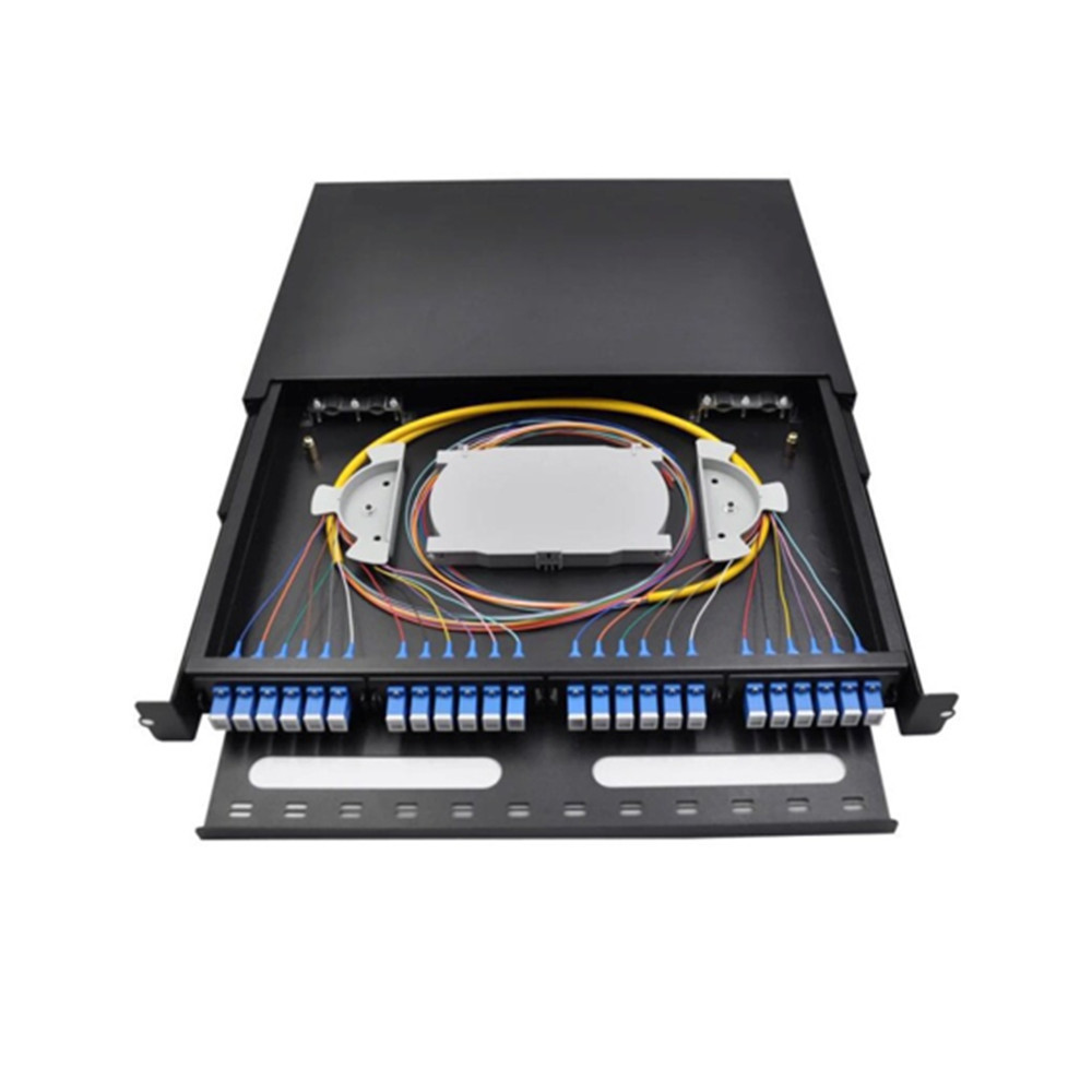 Quality MPO Optical Fiber Termination Box Splice Patch Panel 24 Port SC Simplex for sale