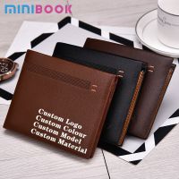 Quality Custom Logo Leather Wallet for Men Designer Luxury Slim Clamshell Carteras for sale