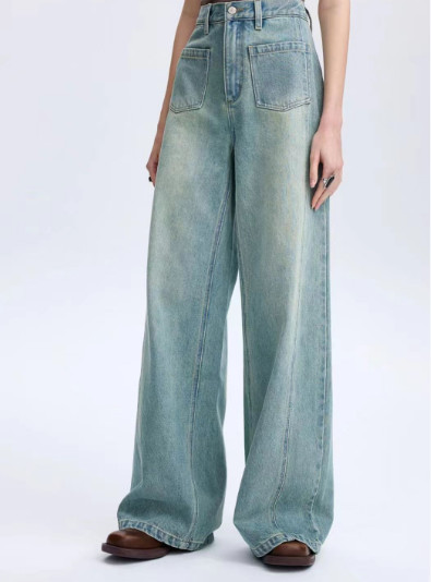 Quality Loose-fit wide-leg design with mid-high waist for sale
