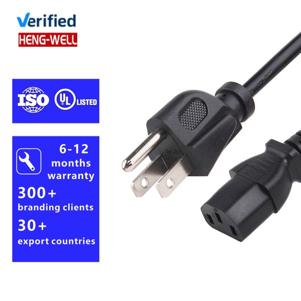 Quality 3 Pin 15A 125V UL Power Cord for sale
