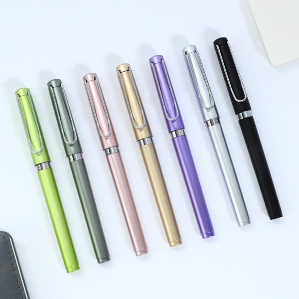 Quality Business Advertising Neutral Pen 0.5mm Plastic Colorful Signature Pen With Logo for sale