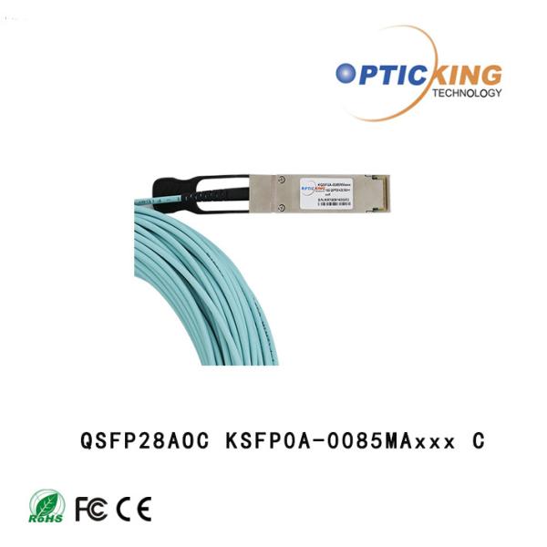 Quality 100m On OM4 MMF 100G QSFP28 AOC Active Optical Cable 70m On OM3 MMF for sale