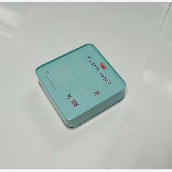Quality Embossed Square Tin Box with Lid Lower Price Tin Cans Wholesale Metal Containers for sale